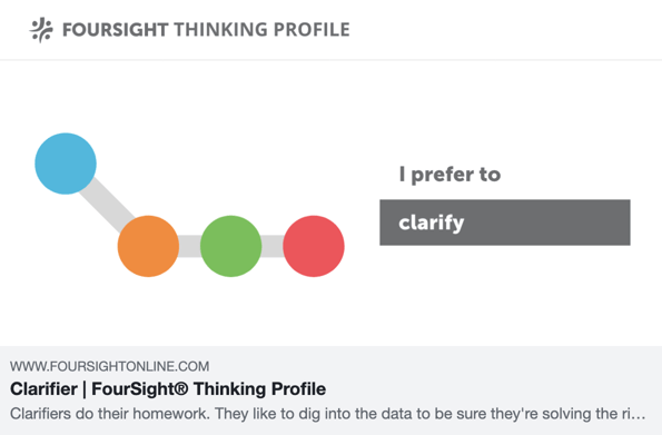 Clarifier | FourSight® Thinking Profile