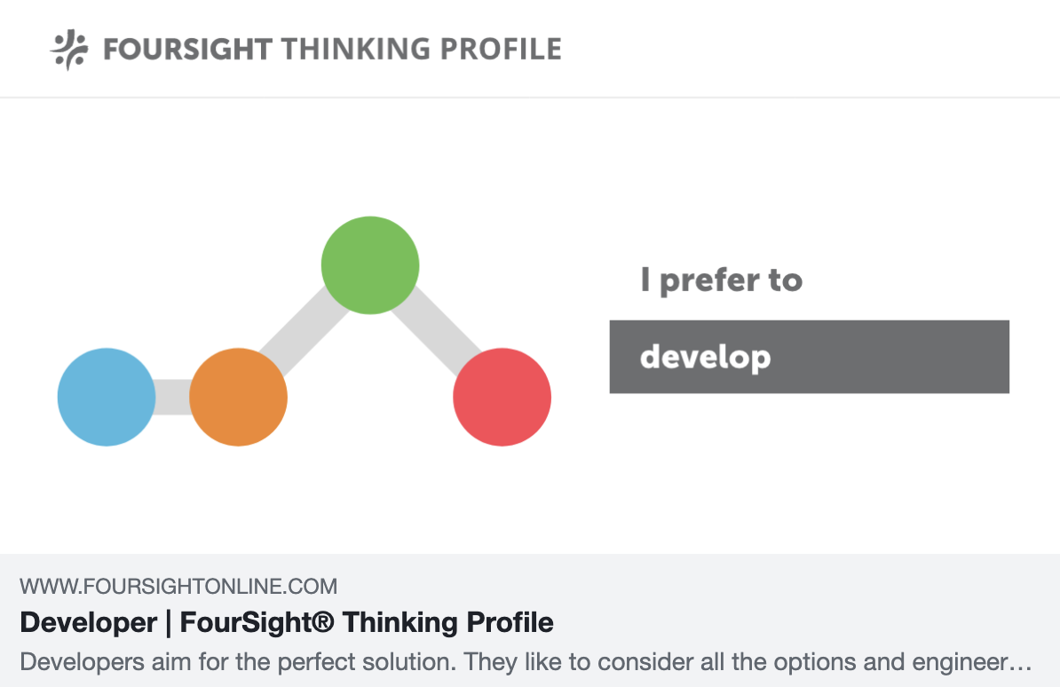 Developer | FourSight® Thinking Profile