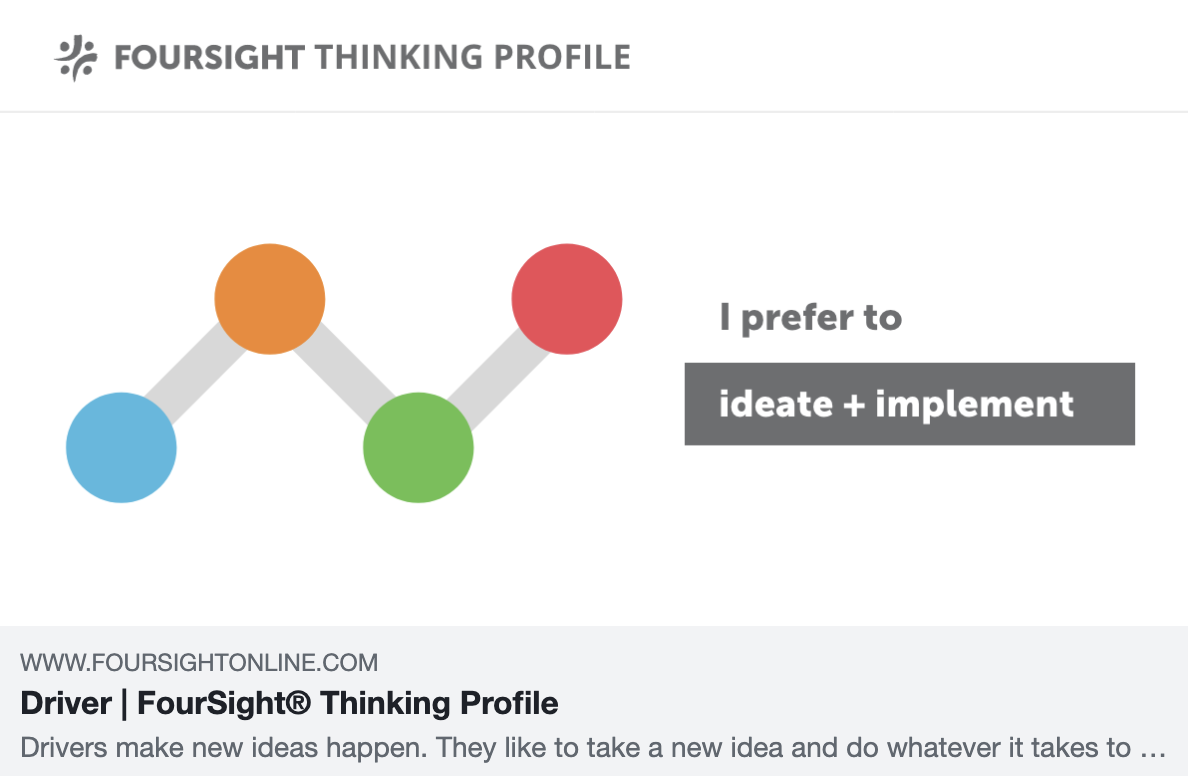 Driver | FourSight® Thinking Profile