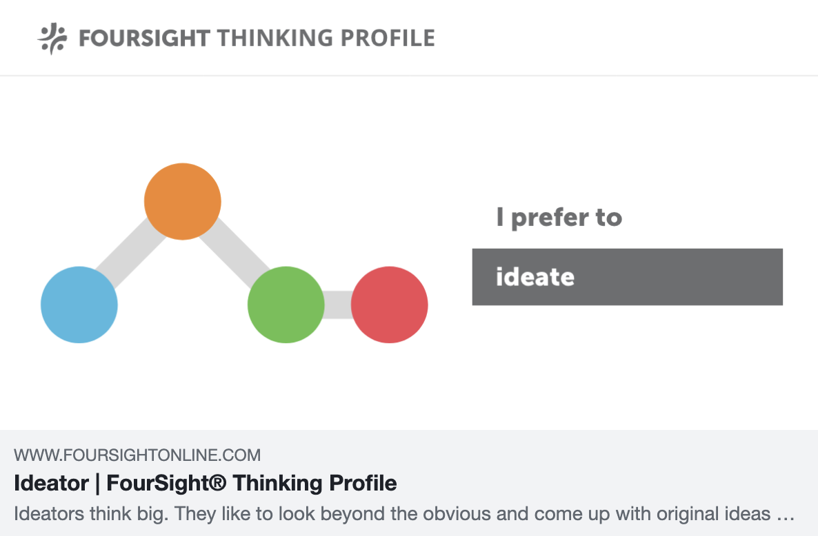 Ideator | FourSight® Thinking Profile